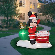Santa Mickey Mouse by the Chimney Airblown Inflatable, 5′ Tall ...