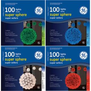 GE 100 Light Super Sphere Light - Assorted Colors - Betterimprovement.com