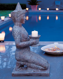 Kneeling Thai Statue - Betterimprovement.com