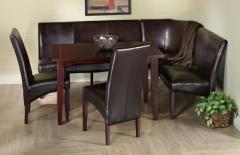 Large Leather Six-Piece Breakfast Nook - Betterimprovement.com