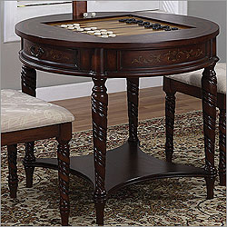 Masterpiece Mahogany Round Game Table - Betterimprovement.com