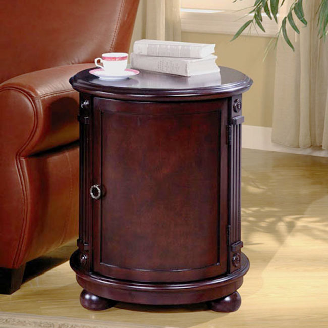 Espresso Drum Table - Betterimprovement.com